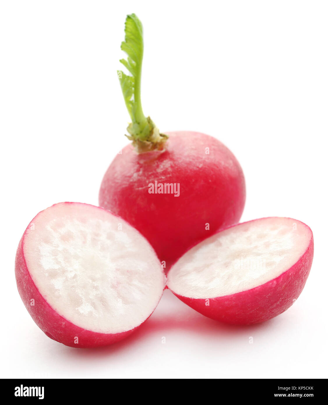 Fresh small radish over white background Stock Photo - Alamy