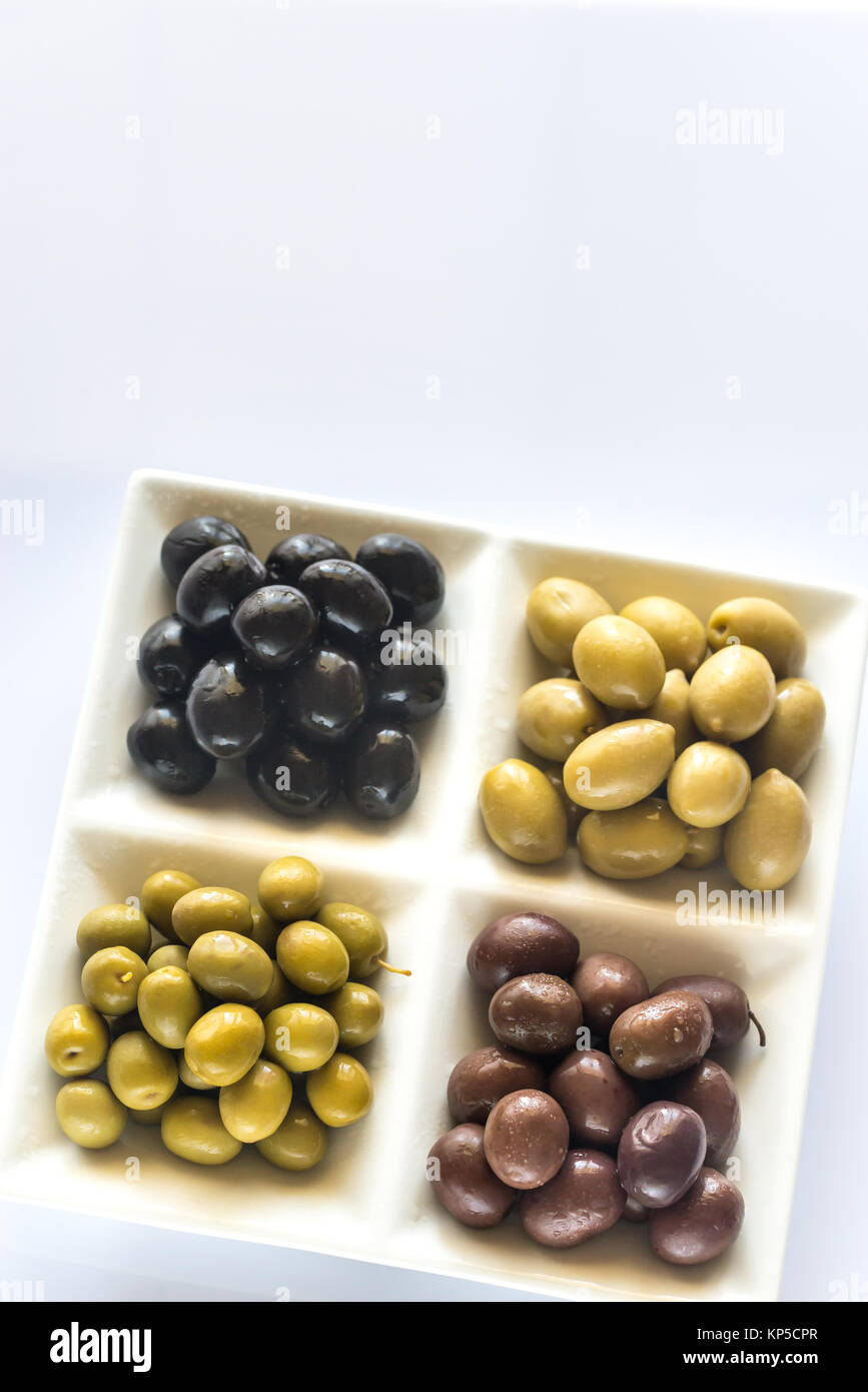 Assortment of olives: top view Stock Photo - Alamy