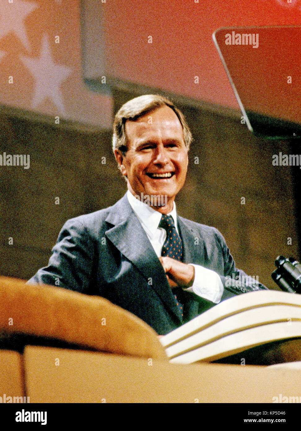 United States Vice President George H.W. Bush addresses the 1984 ...