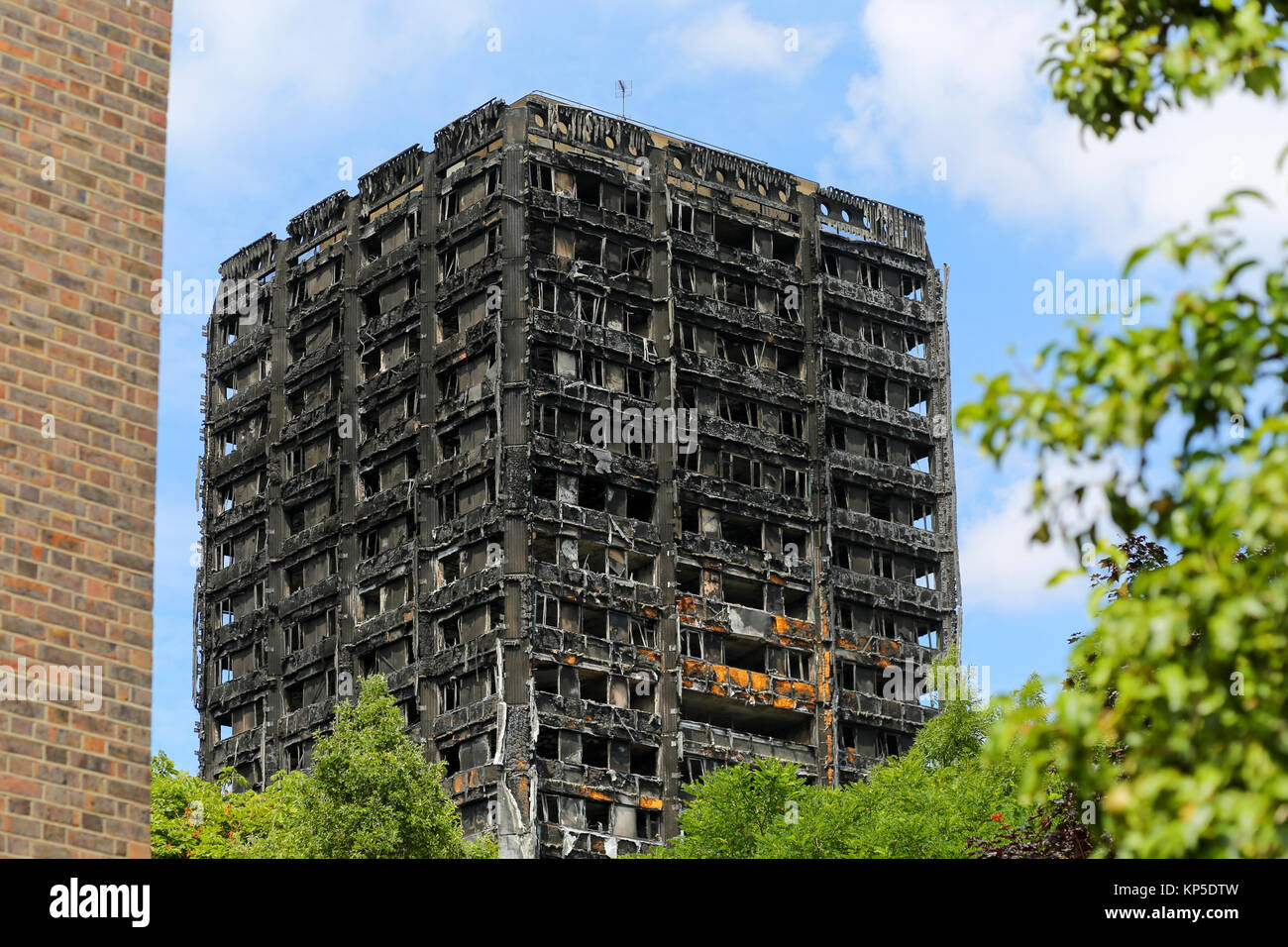 8th July 2017. Grenfell Tower, 24 days after the fire on the 14th June ...