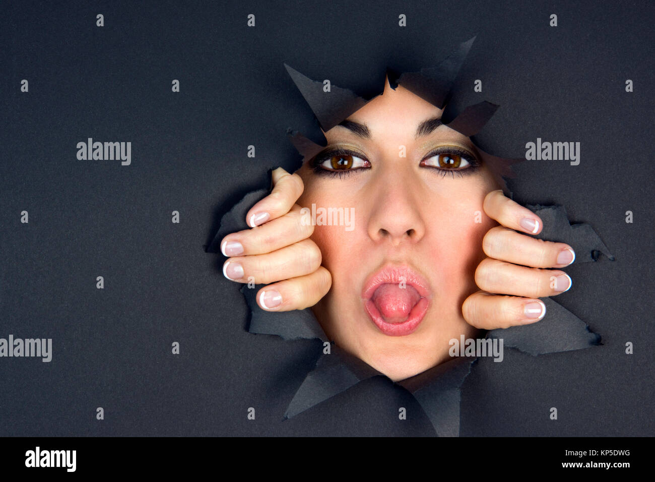 Squeezing tongue hi-res stock photography and images - Alamy
