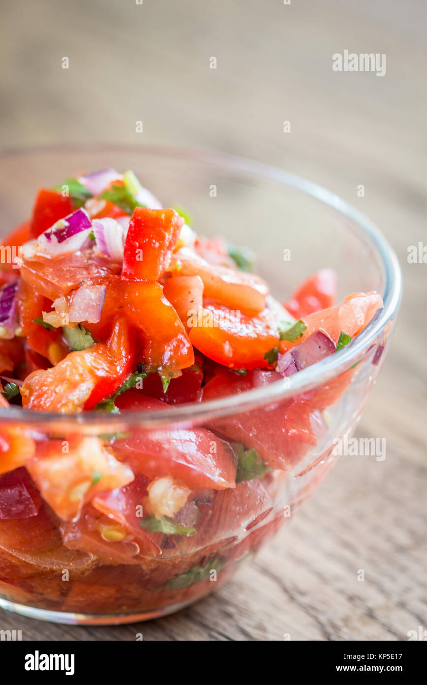 Bowl of salsa Stock Photo - Alamy