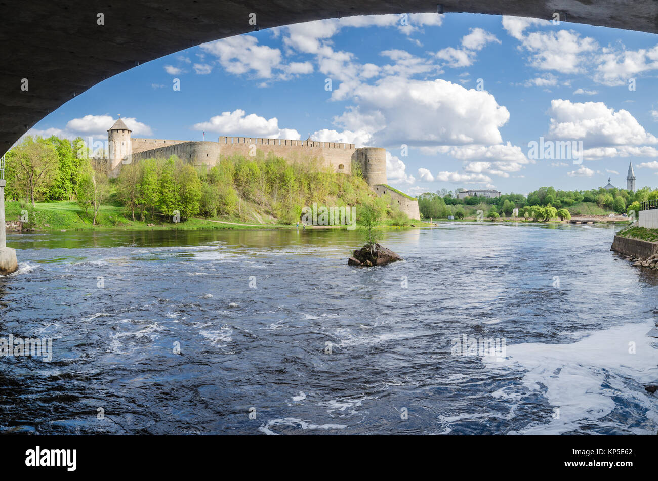Beautiful view of the Ivangorod Fortress Stock Photo - Alamy