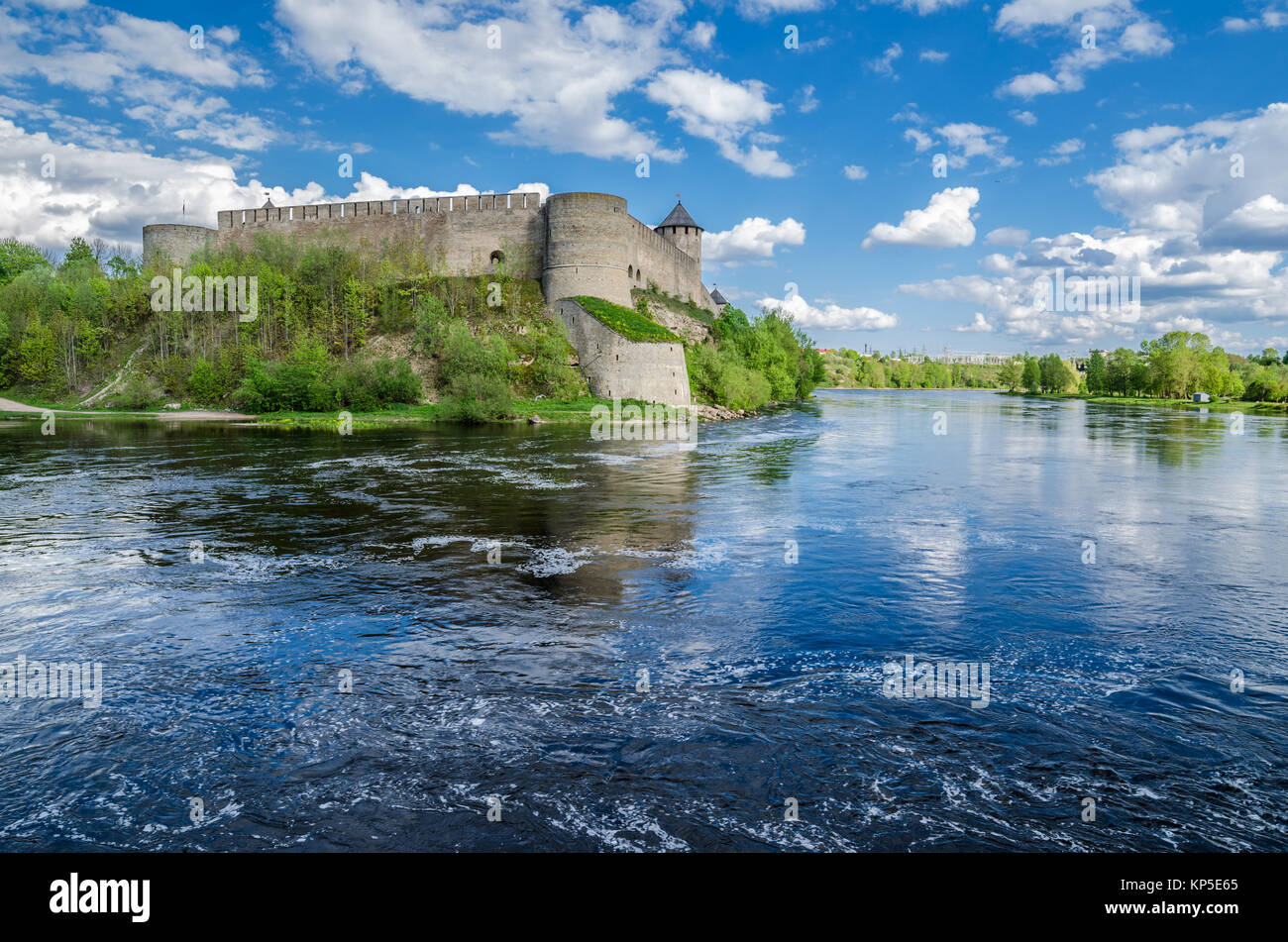 Beautiful view of the Ivangorod Fortress Stock Photo - Alamy