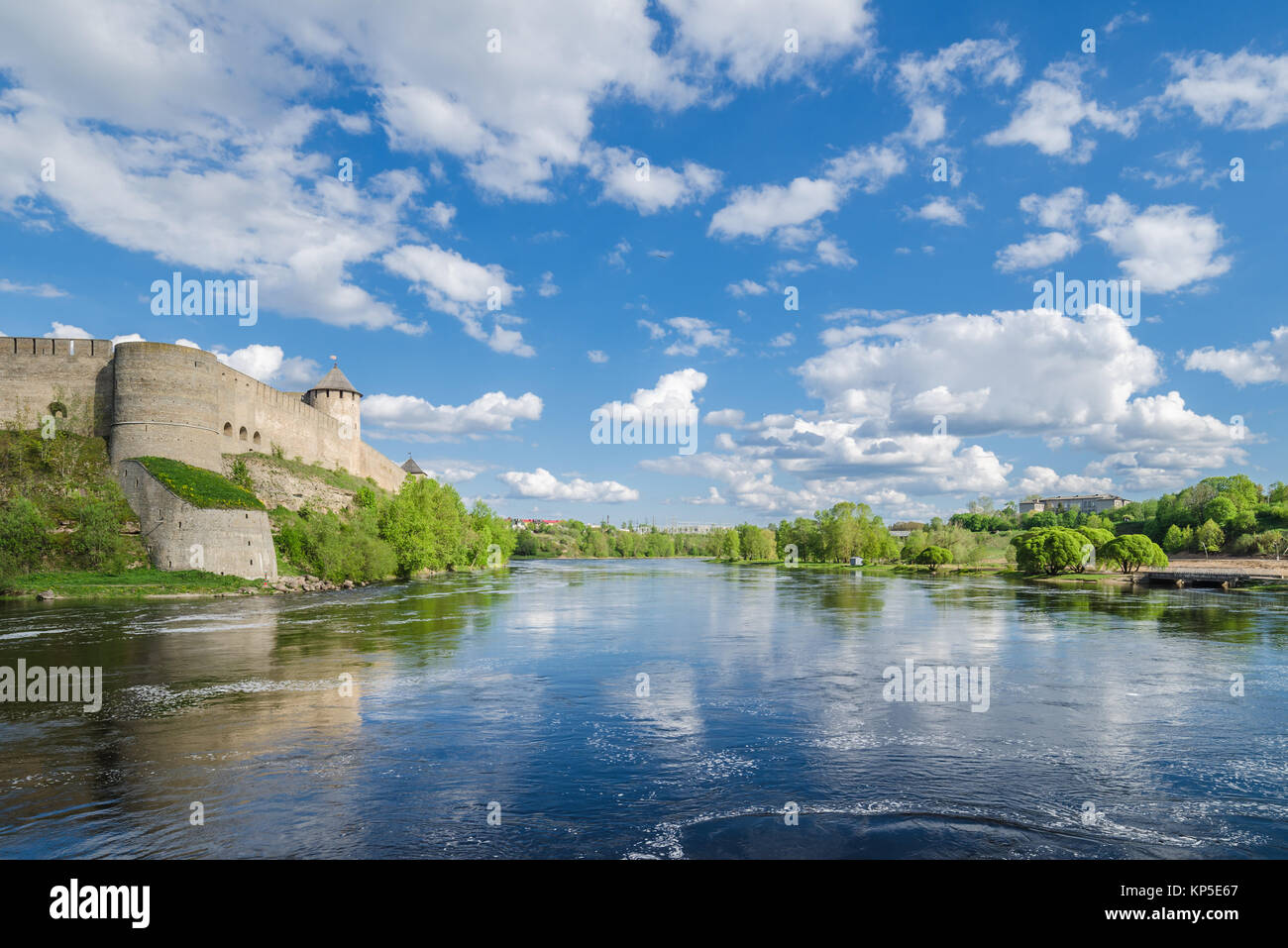 Beautiful view of the Ivangorod Fortress Stock Photo - Alamy
