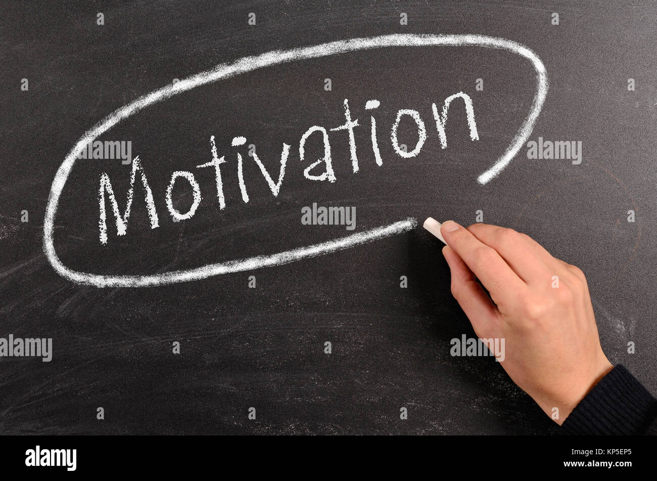 Writing Motivation on a blackboard Stock Photo - Alamy