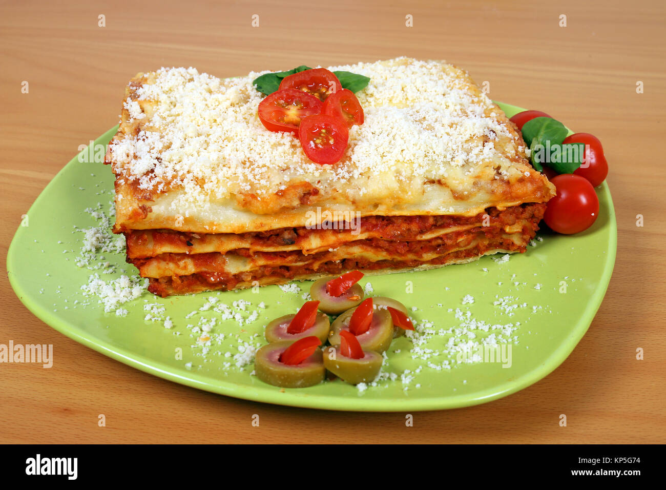 tasty Italian lazagne on plate Stock Photo - Alamy