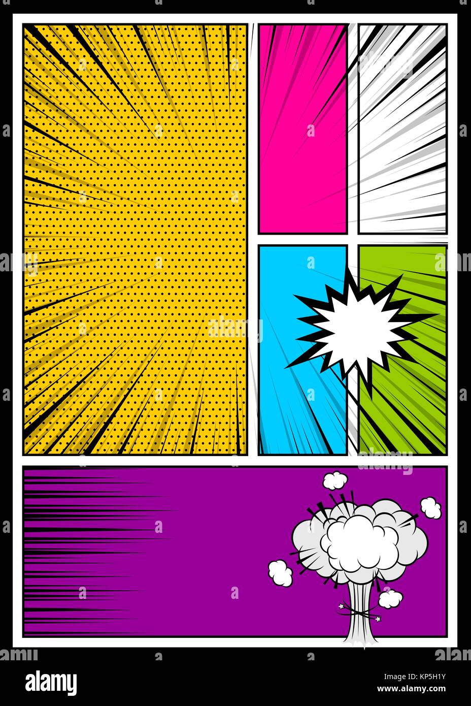 Color comics book cover vertical backdrop Stock Vector Image & Art - Alamy