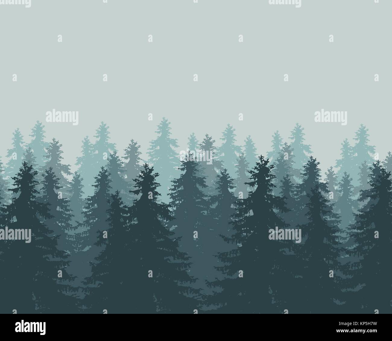 Fog Trees Nobody Stock Vector Images - Alamy