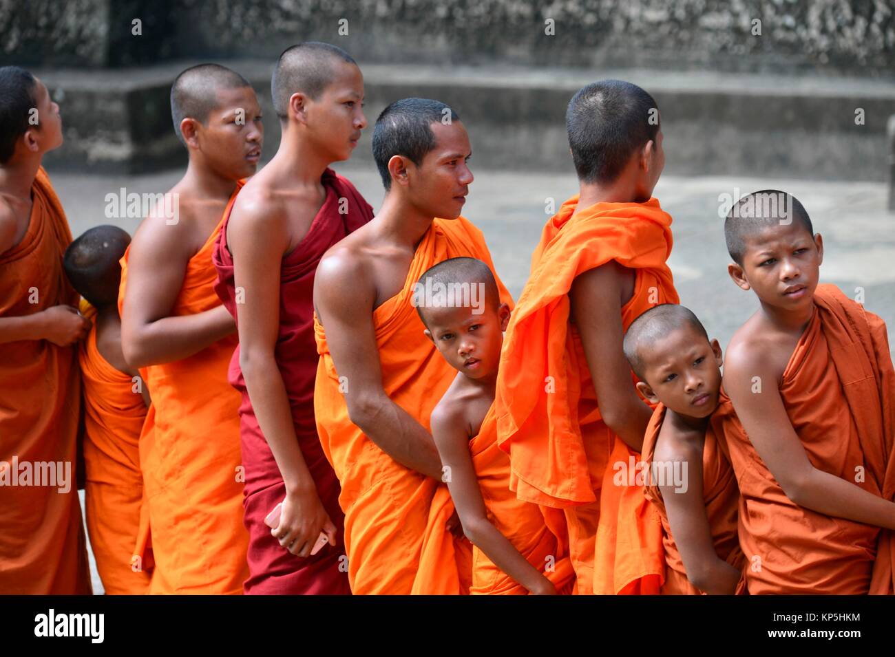 Angkor Wat Monk Worship High Resolution Stock Photography and Images ...