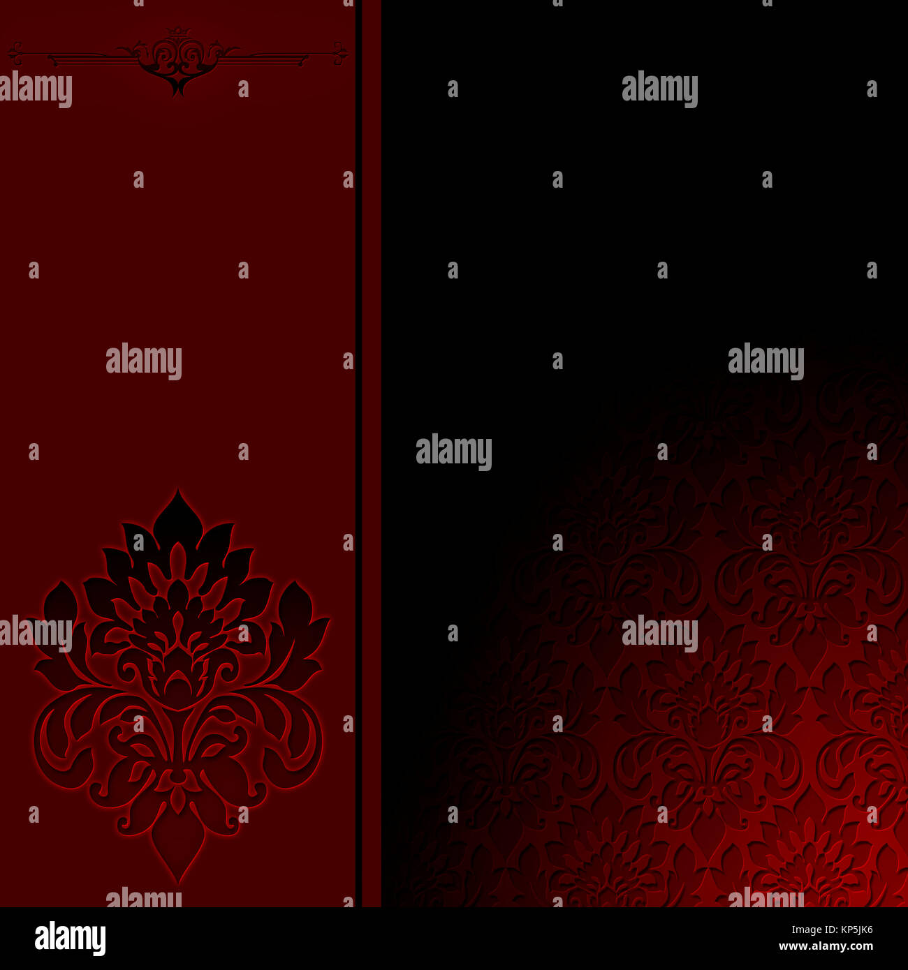 Menu template with decorative patterns Stock Photo - Alamy