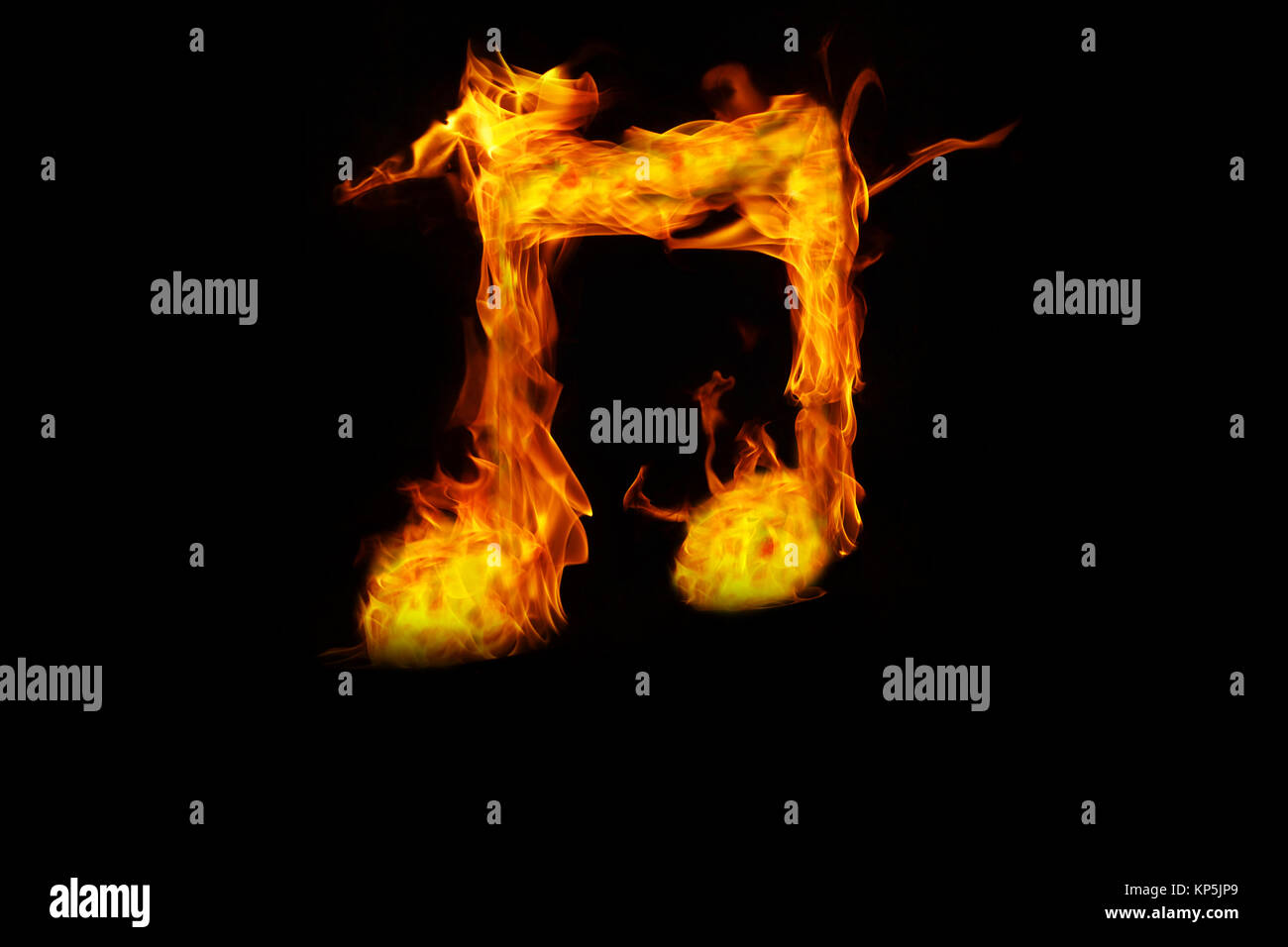 musical notes on fire Stock Photo - Alamy