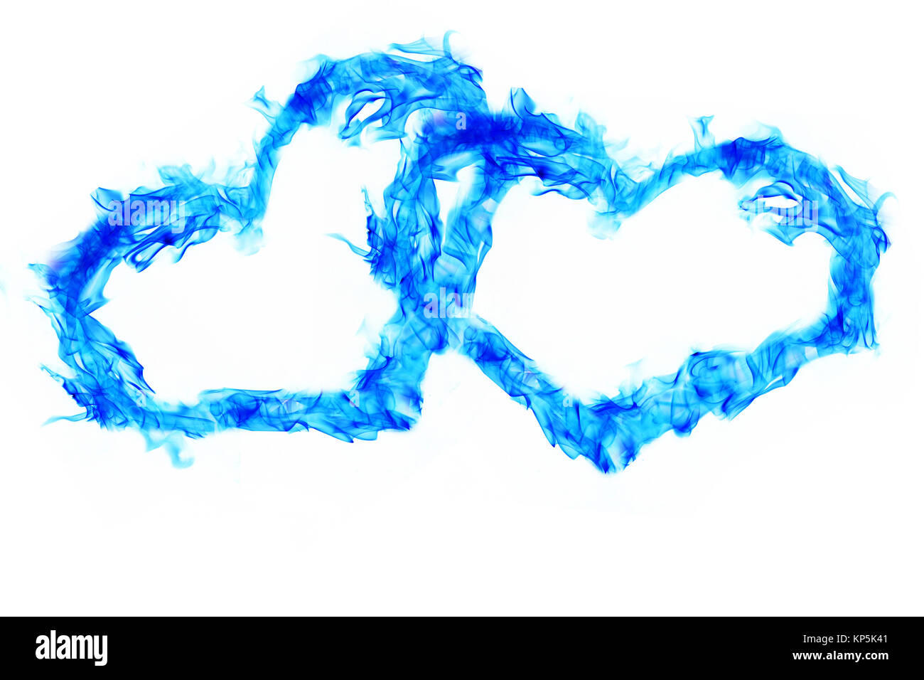 Blue Fire Heart Background