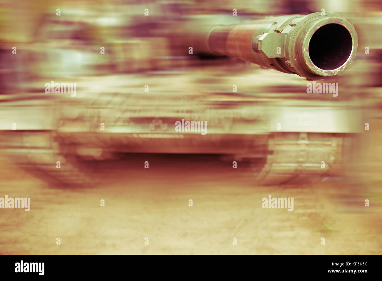 army tank motion blur,close up on gun barrel Stock Photo - Alamy