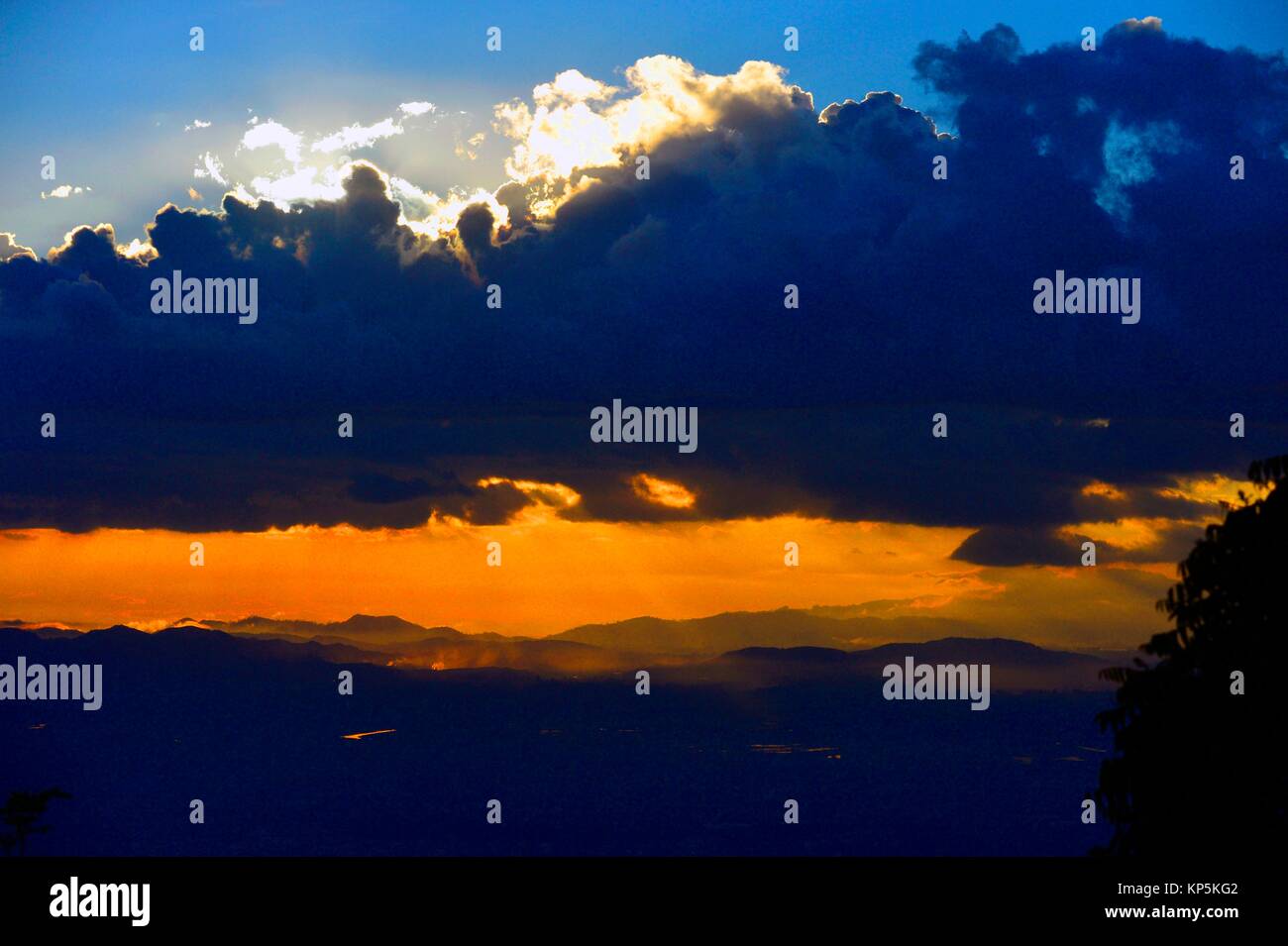 Sunset over Bogota,Colombia Stock Photo - Alamy