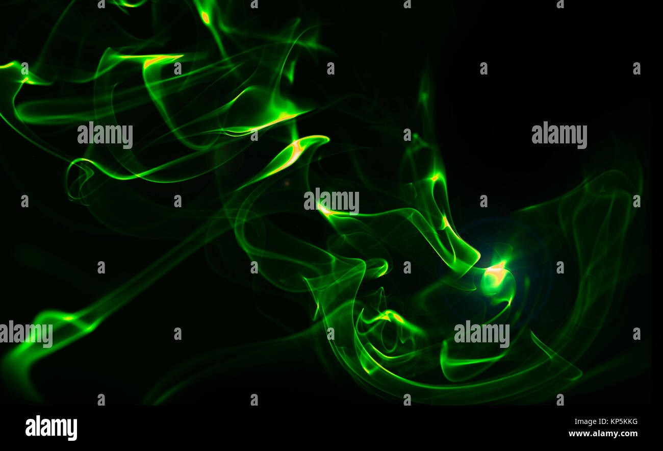 green energy stream on black background Stock Photo - Alamy