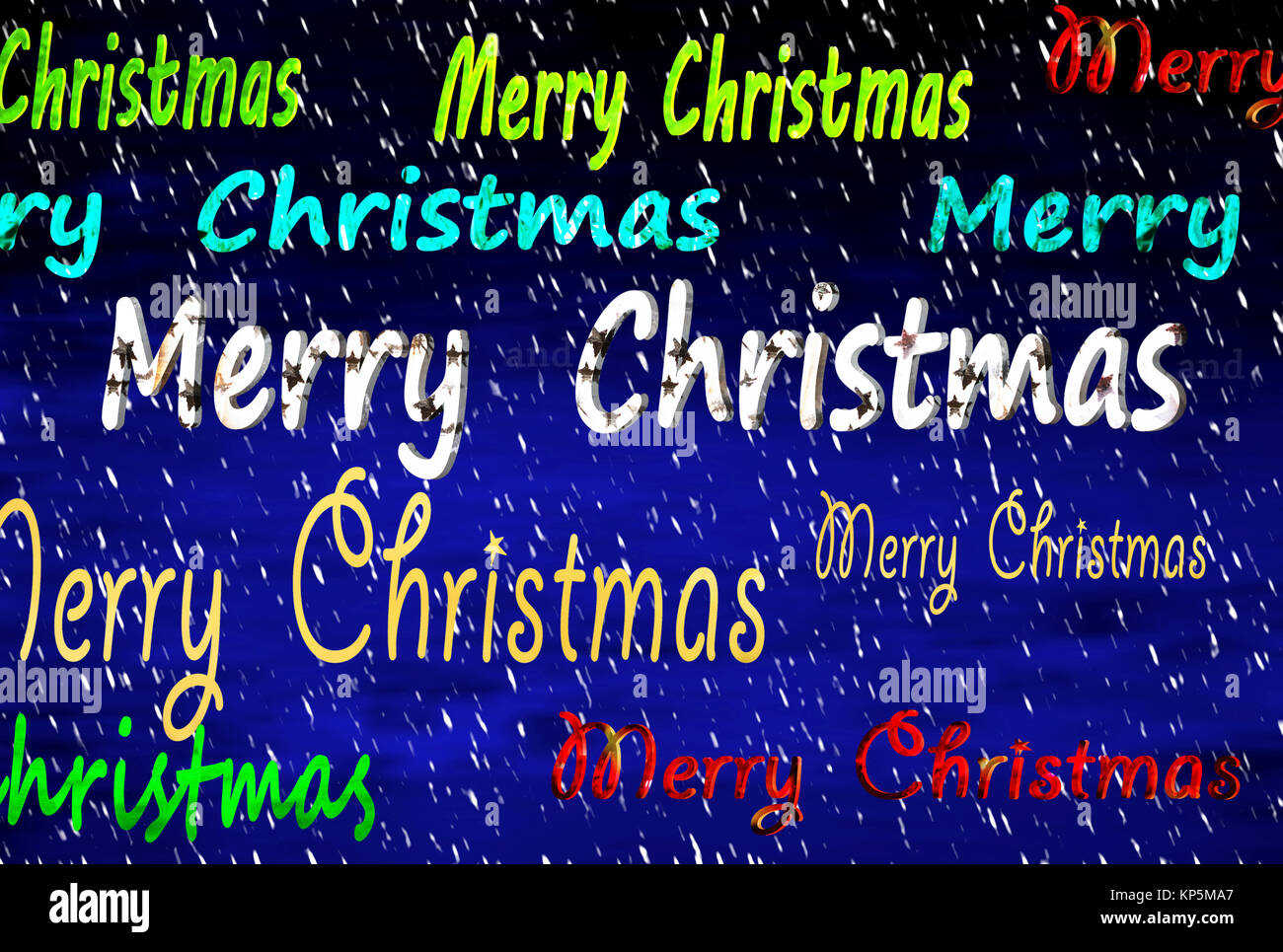 Blue Christmas Background with Writing Merry Christmas Stock Photo - Alamy