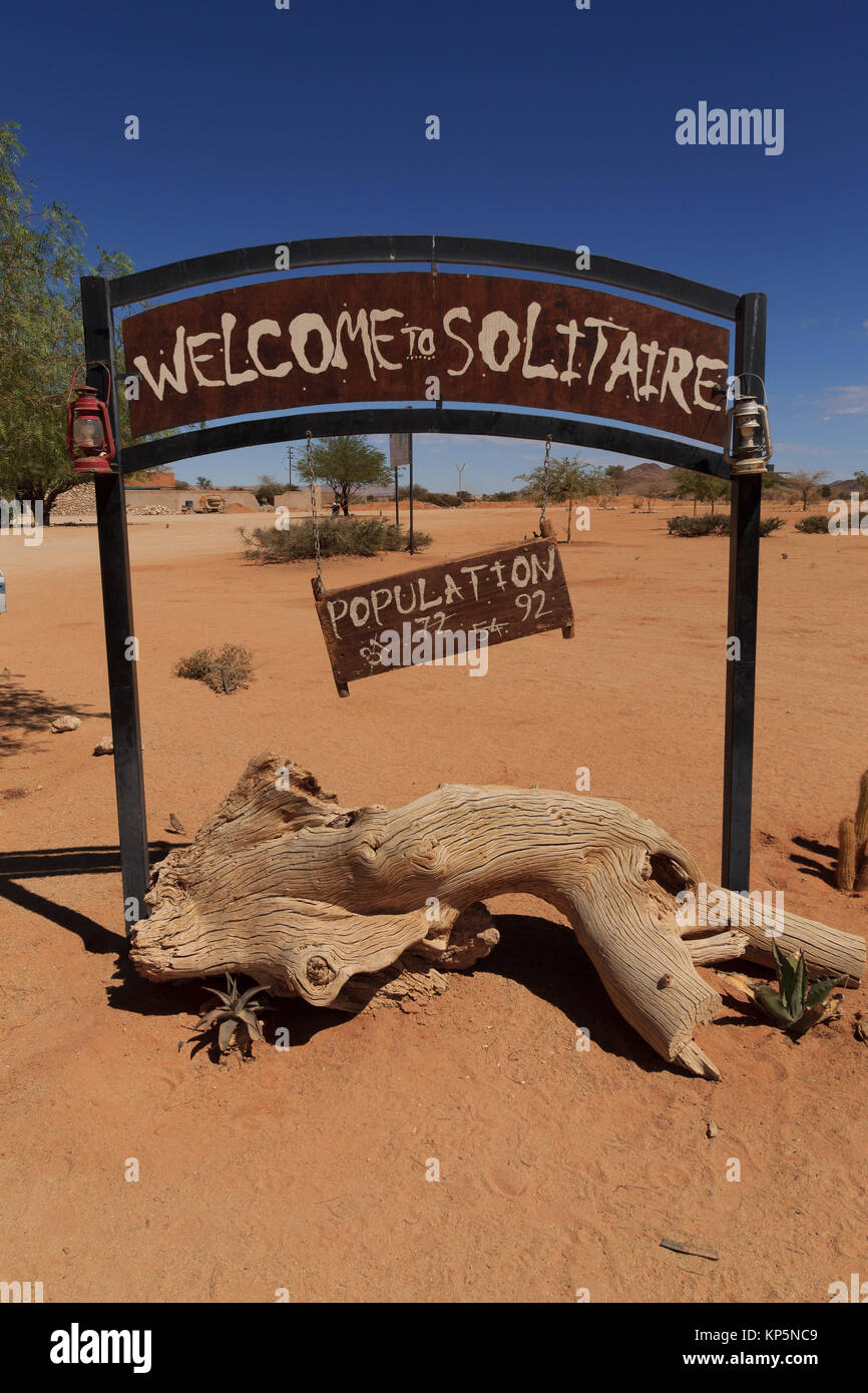 Town sign solitaire namibia hi-res stock photography and images - Alamy