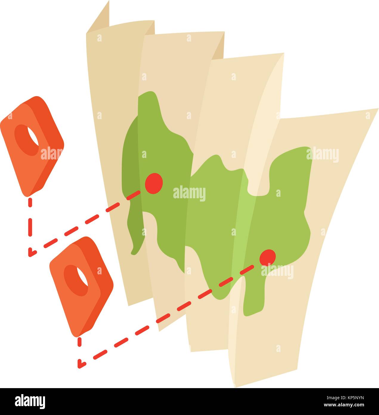 Map icon, isometric 3d style Stock Vector Image & Art - Alamy