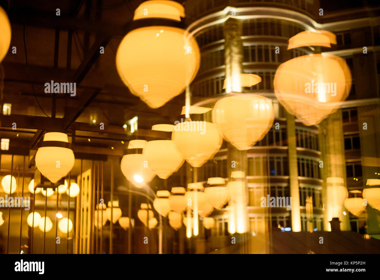 Closeup view of contemporary light fixture Stock Photo - Alamy