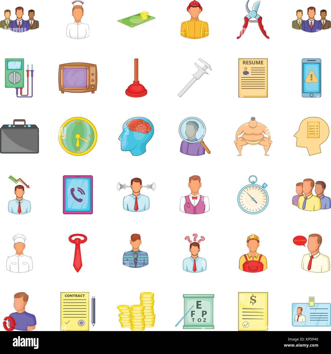 Resume icons set, cartoon style Stock Vector Image & Art - Alamy