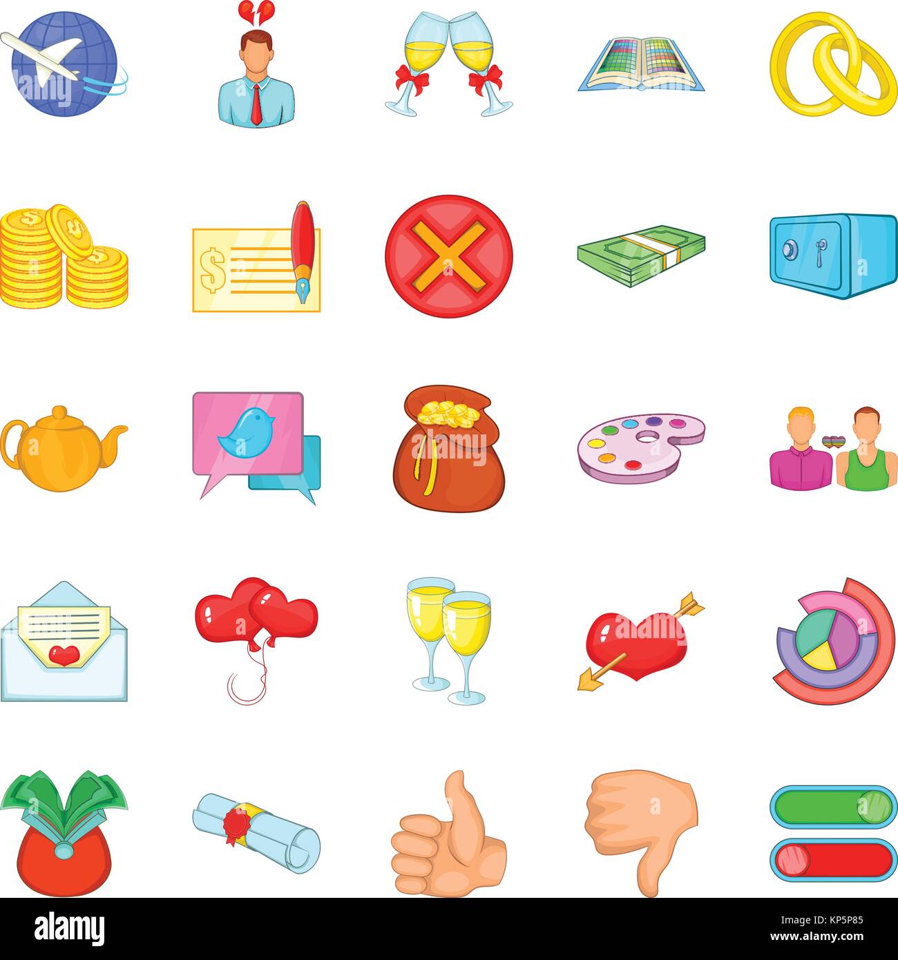 Choice icons set, cartoon style Stock Vector Image & Art - Alamy