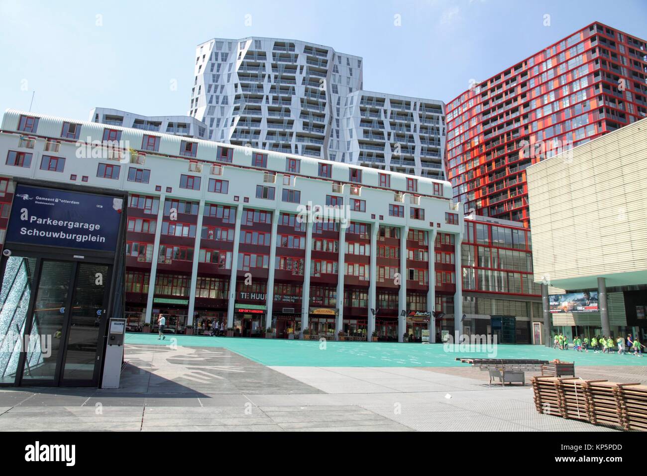 Schouwburgplein square rotterdam netherlands hi-res stock photography ...