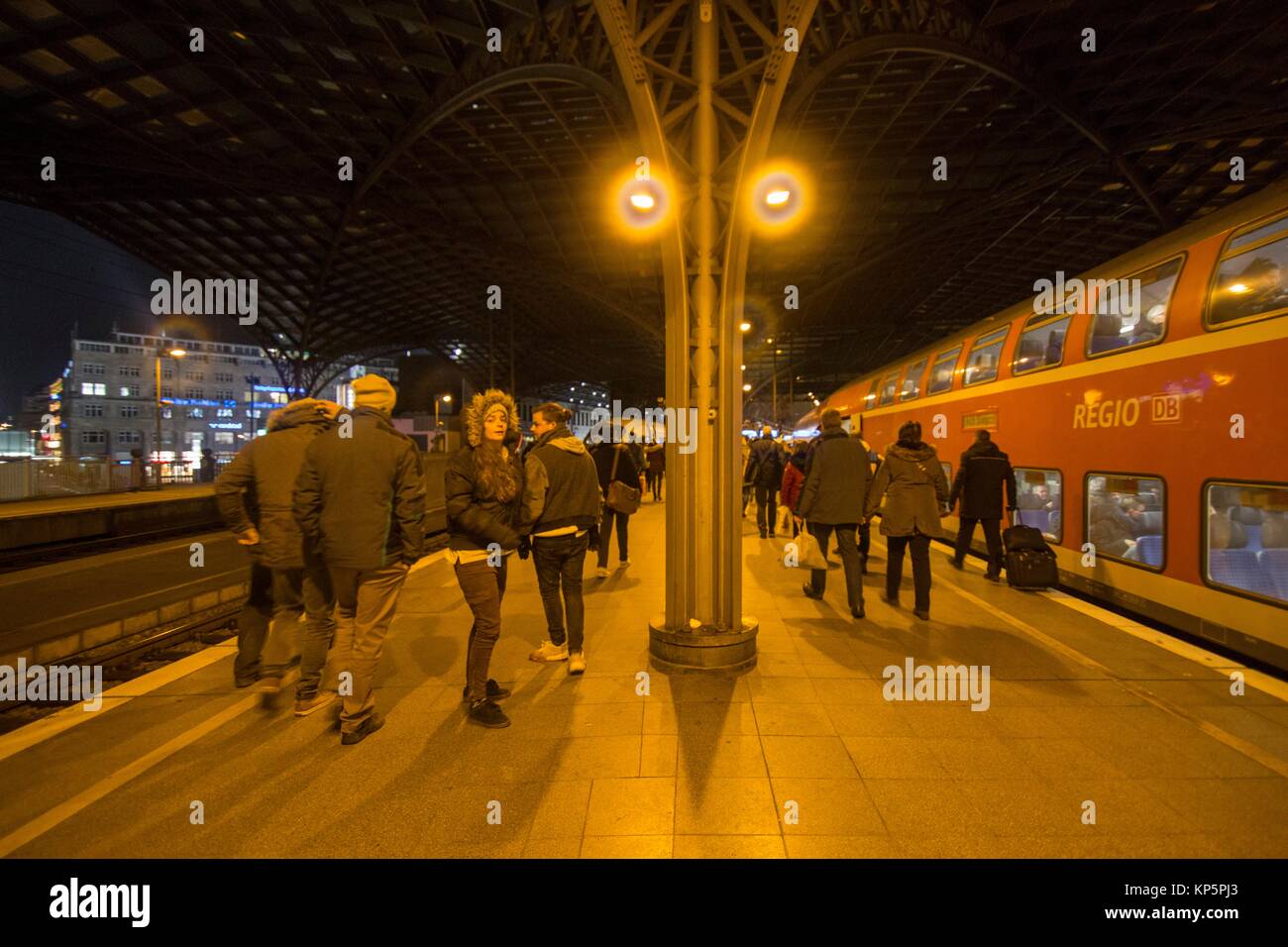 Hauptbahnhof, the railway station in Cologne on Dec 2016 Germany ...