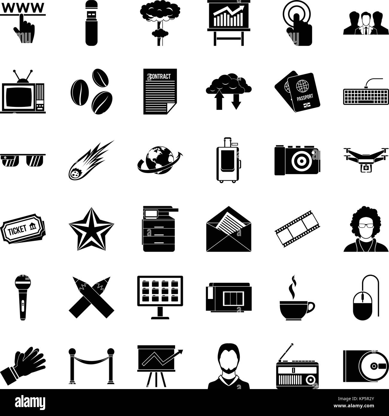 Journalist icons set, simple style Stock Vector Image & Art - Alamy