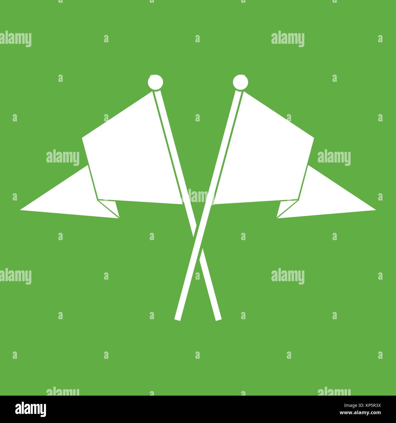 Two flags icon green Stock Vector Image & Art - Alamy