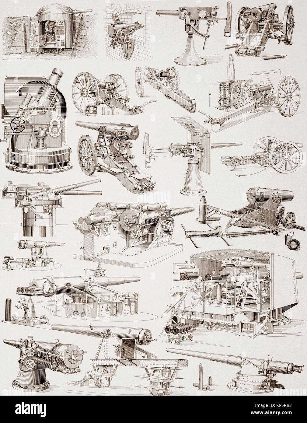 Late 19th, early 20th century heavy artillery. From Enciclopedia ...