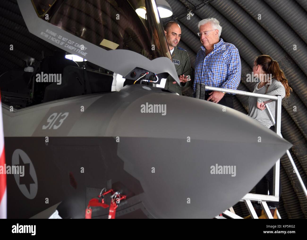 U.S. Ambassador to Israel David Friedman (center) visits an Israeli Air ...