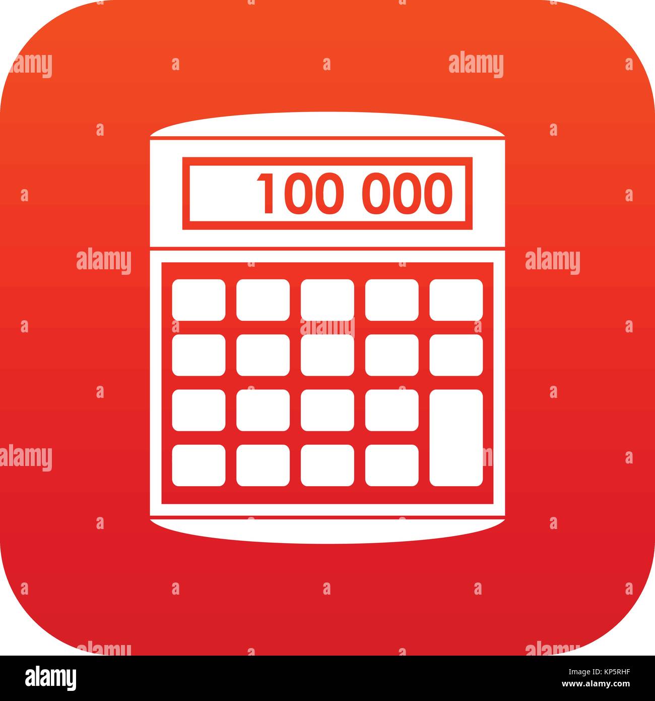 An electronic calculator icon digital red Stock Vector Image & Art - Alamy