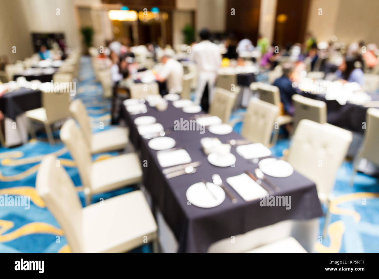Abstract blur of a conference hall Stock Photo - Alamy