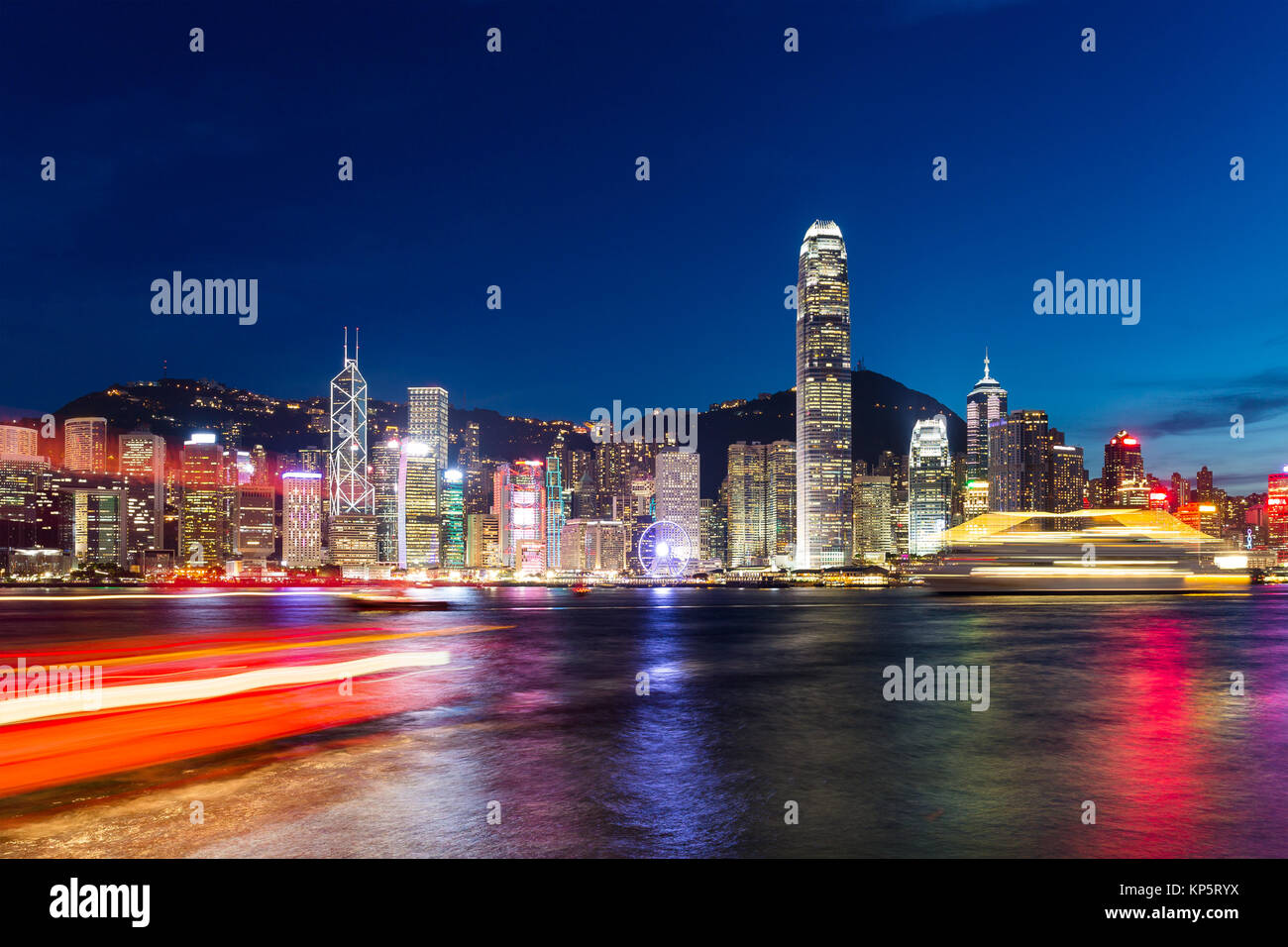 Hong Kong night view Stock Photo - Alamy