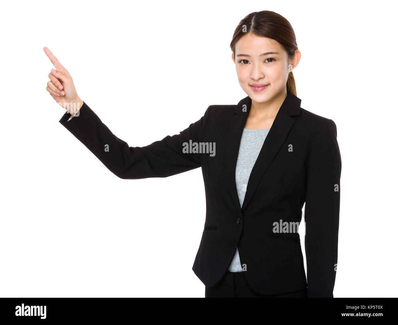 Asian corporate officer with finger point out Stock Photo - Alamy