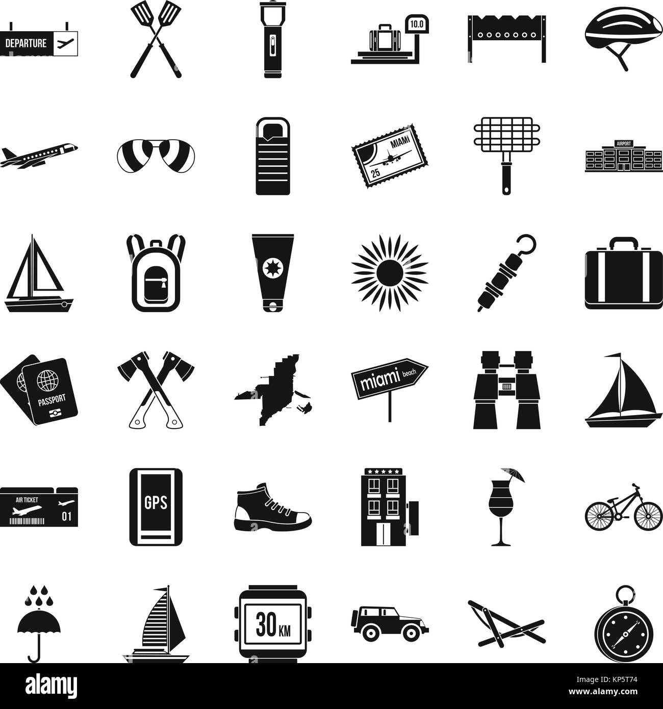 Destination icons set, simple style Stock Vector Image & Art - Alamy