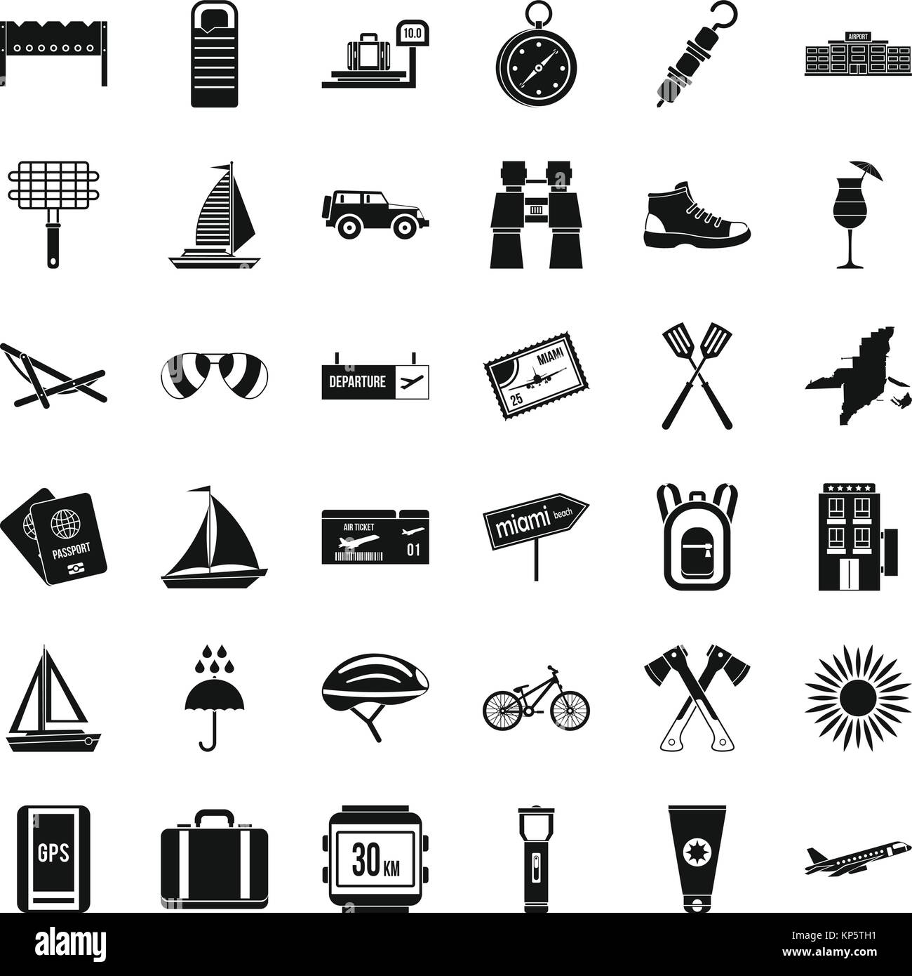 Ticket icons set, simple style Stock Vector Image & Art - Alamy