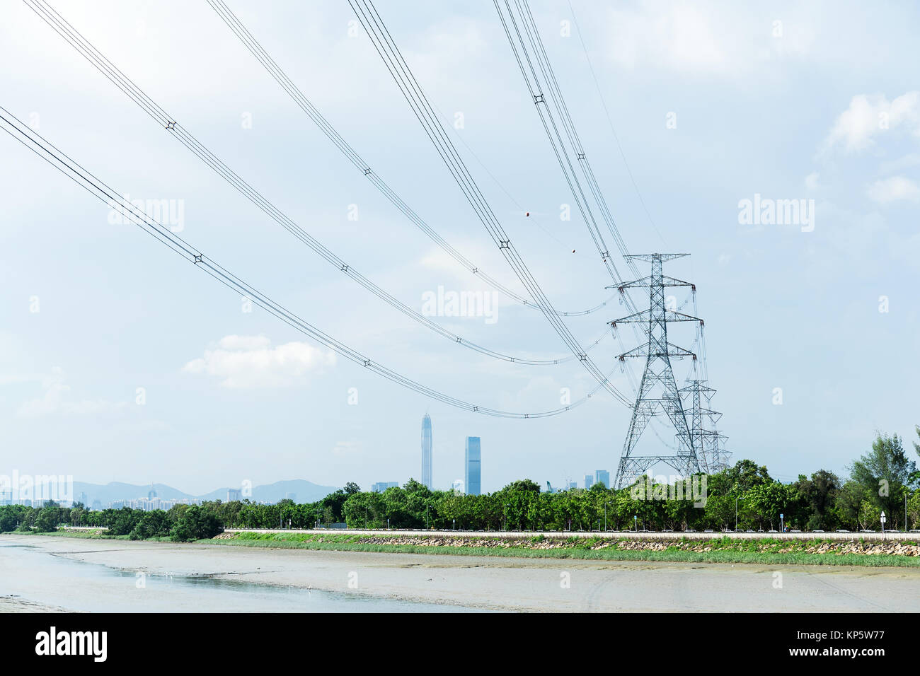 Electricity power tower Stock Photo - Alamy