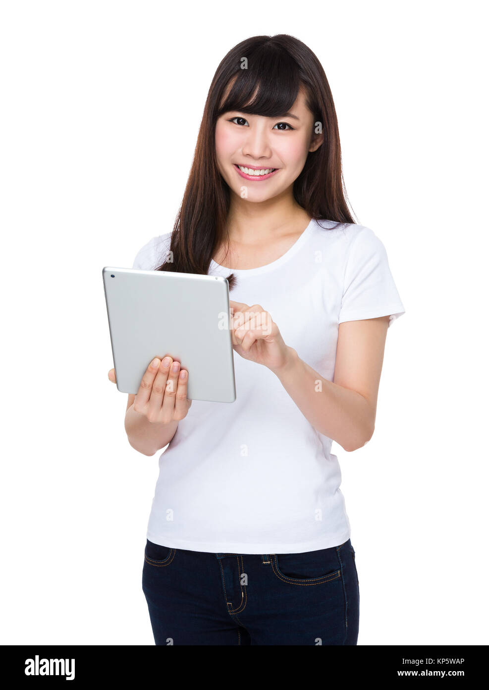 Young student use of tablet Stock Photo - Alamy