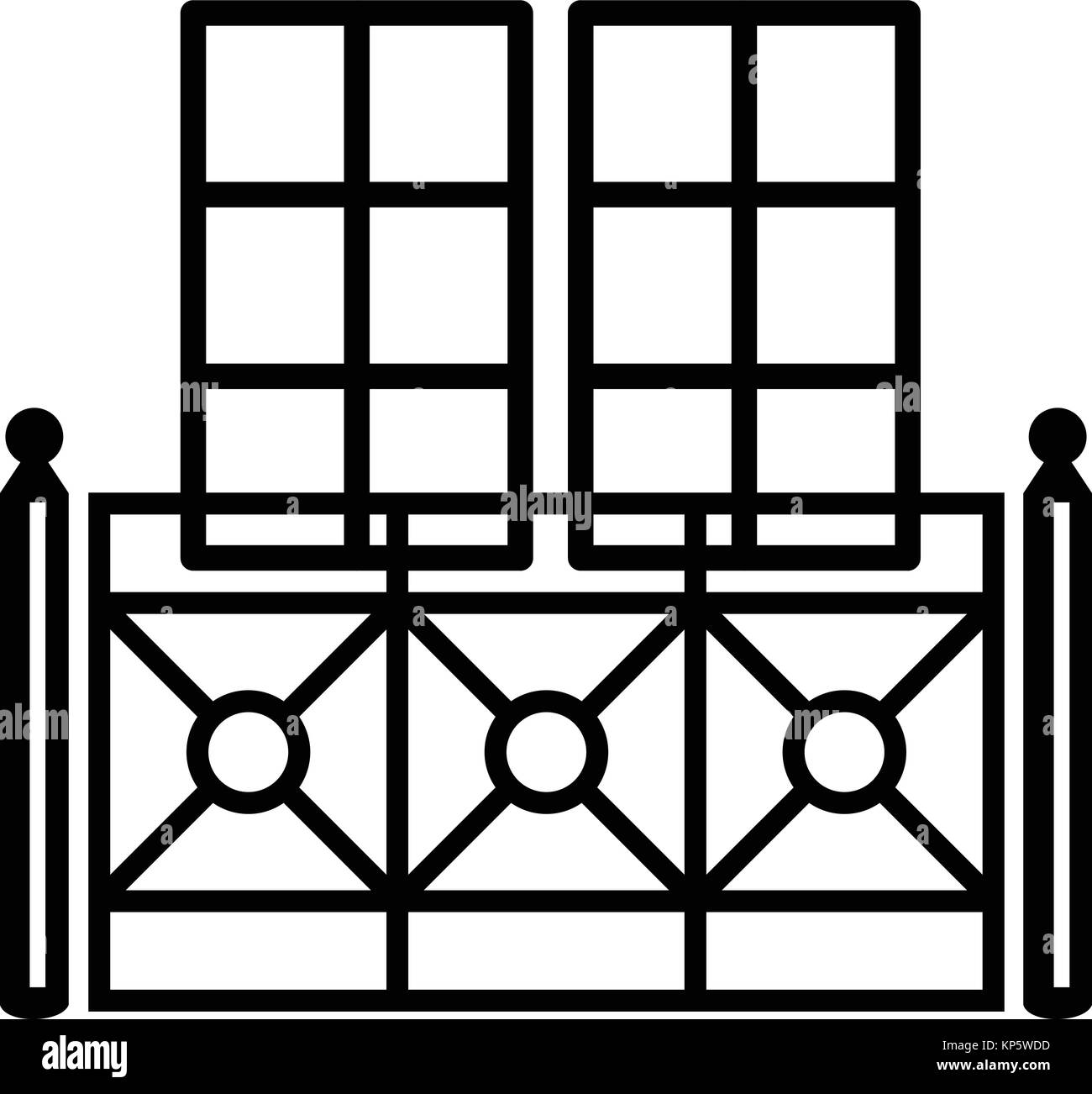 Double balcony icon, simple style Stock Vector Image & Art - Alamy