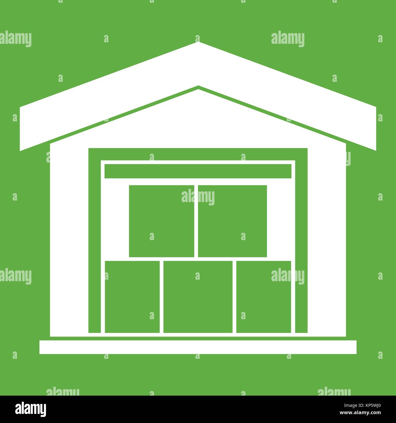 Warehouse building icon green Stock Vector Image & Art - Alamy
