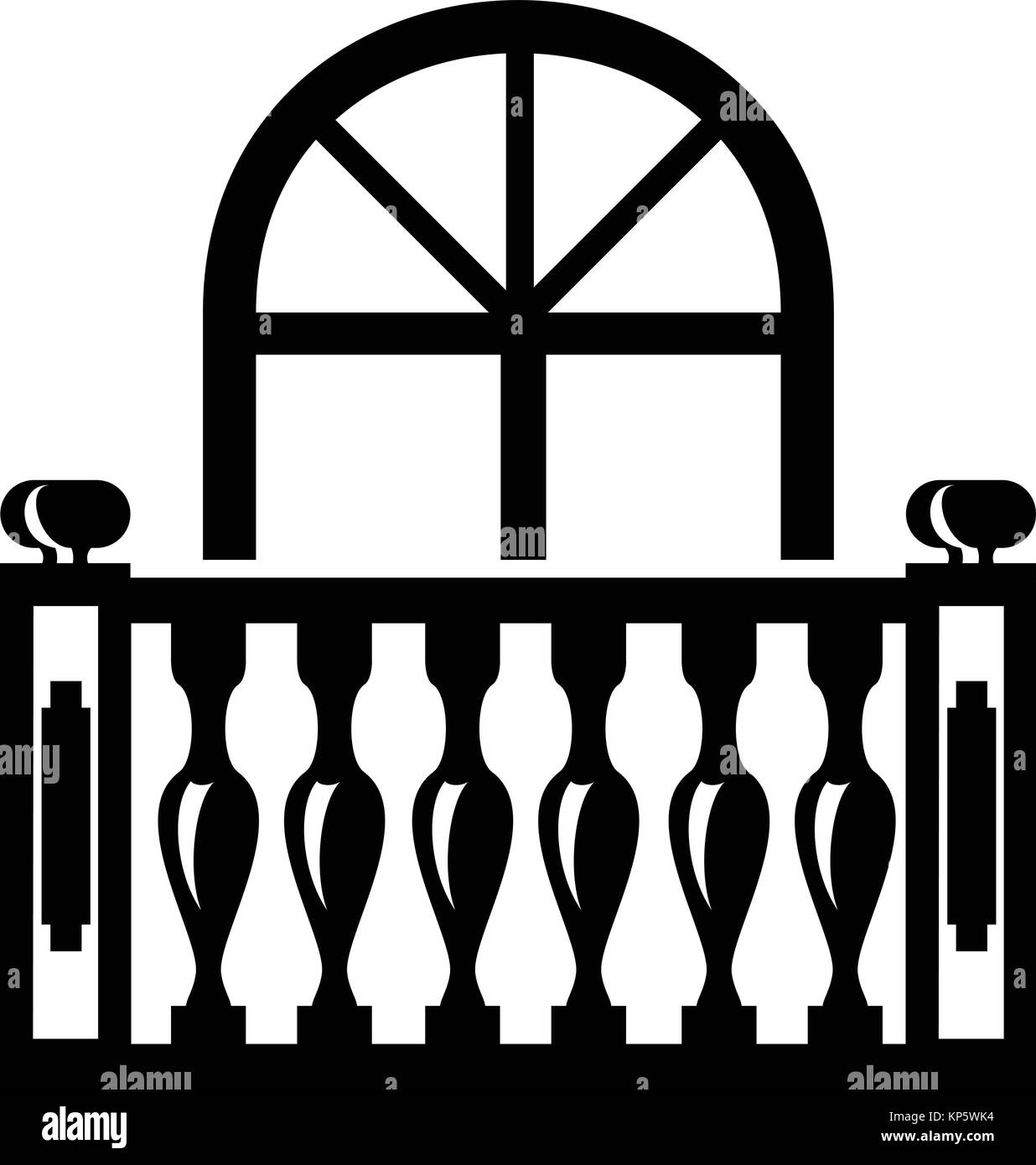 Panoramic Balcony Icon Simple Style Stock Vector Image And Art Alamy
