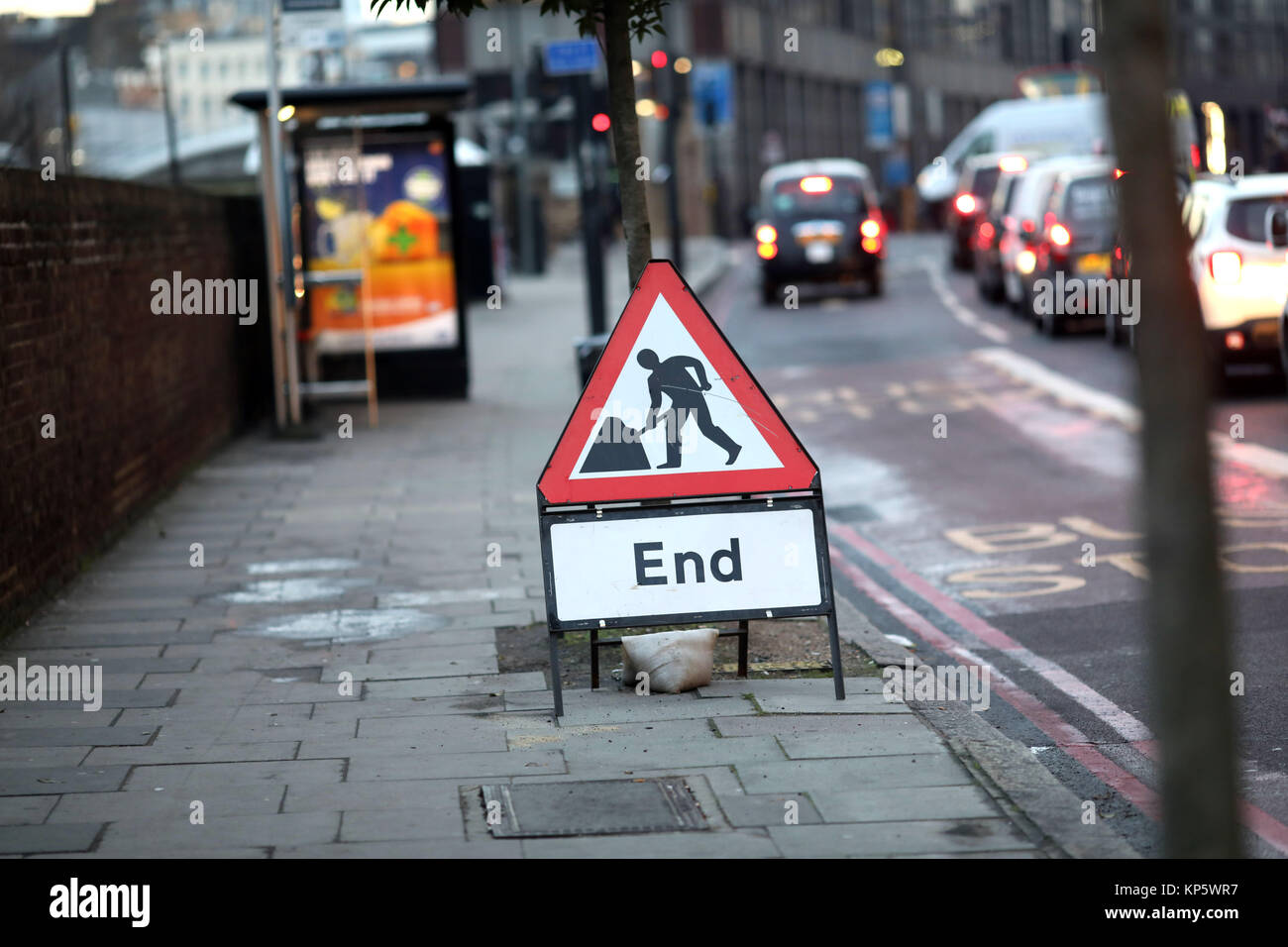 utilities works Farringdon Road Stock Photo - Alamy