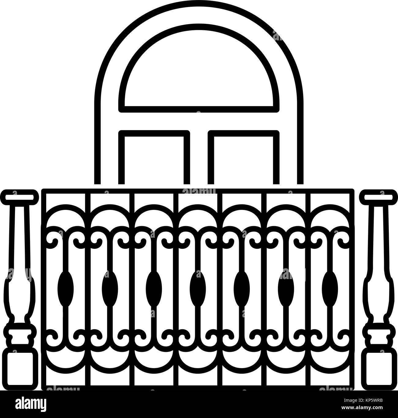 Design Of Balcony Icon Simple Style Stock Vector Image And Art Alamy