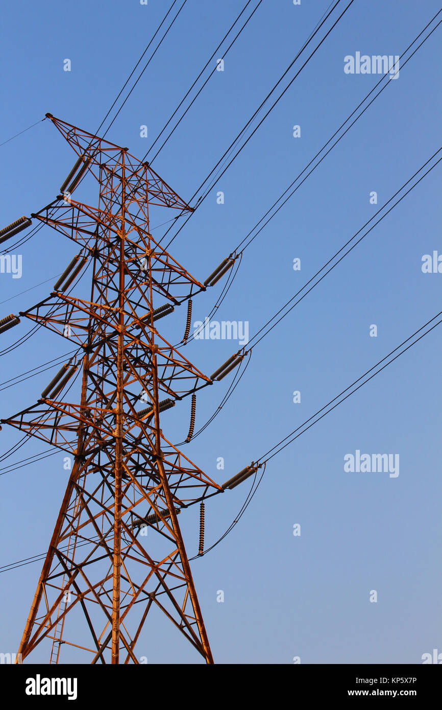 high voltage pole Stock Photo - Alamy