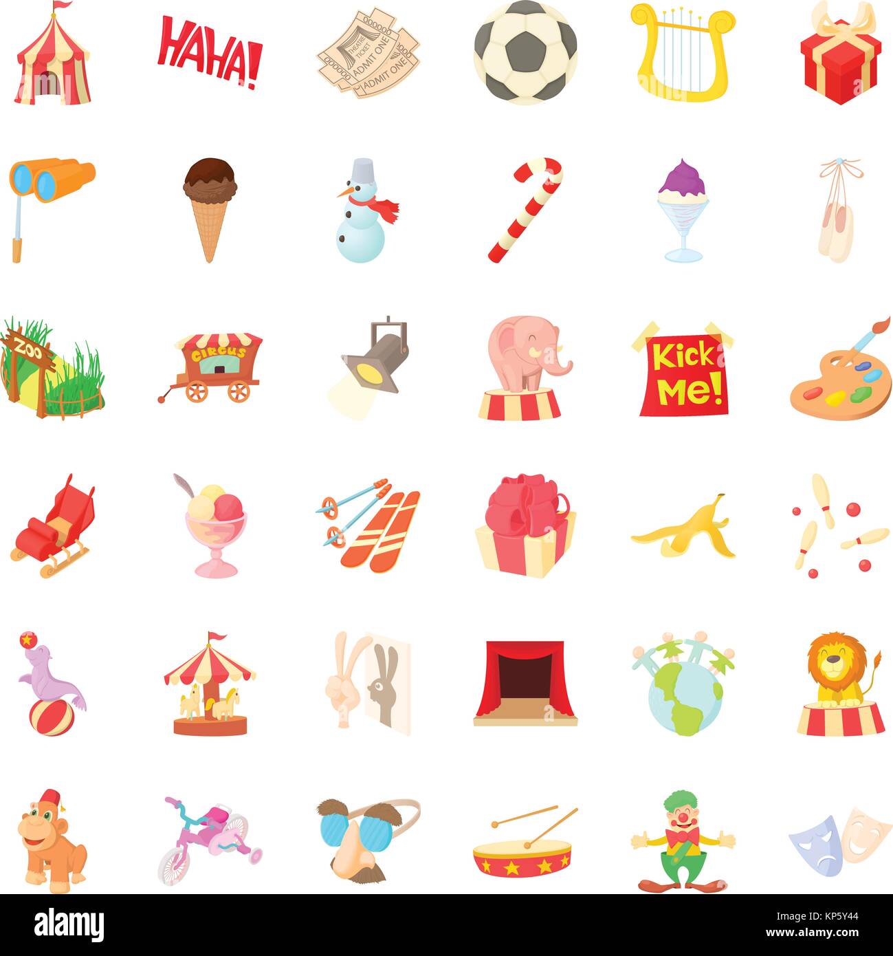 Entertainment icons set, cartoon style Stock Vector Image & Art - Alamy