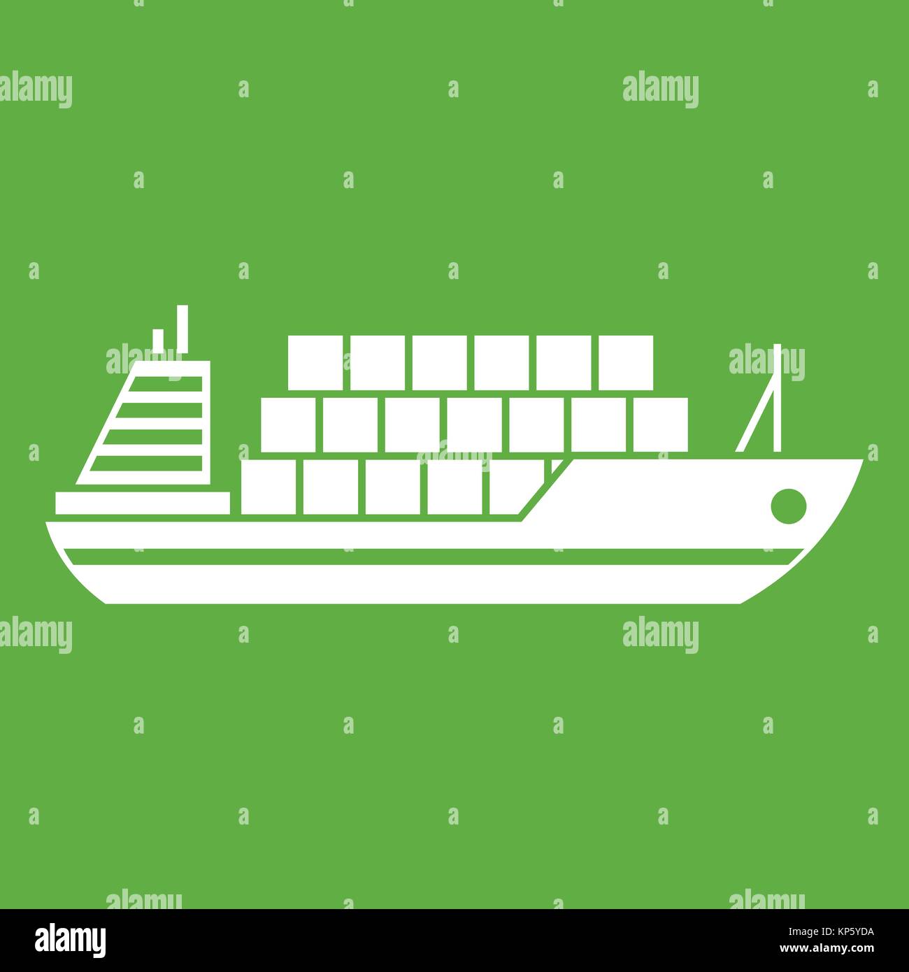 Cargo ship icon green Stock Vector Image & Art - Alamy