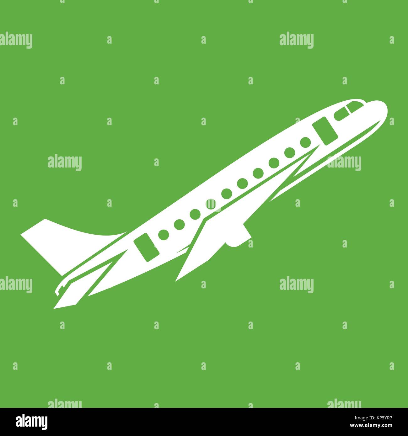 Aircraft icon green Stock Vector Image & Art - Alamy