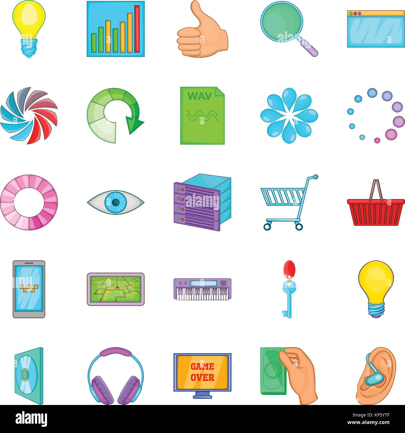 Cloud technology icons set, cartoon style Stock Vector Image & Art - Alamy